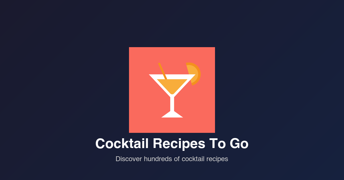Cocktail Recipes To Go
